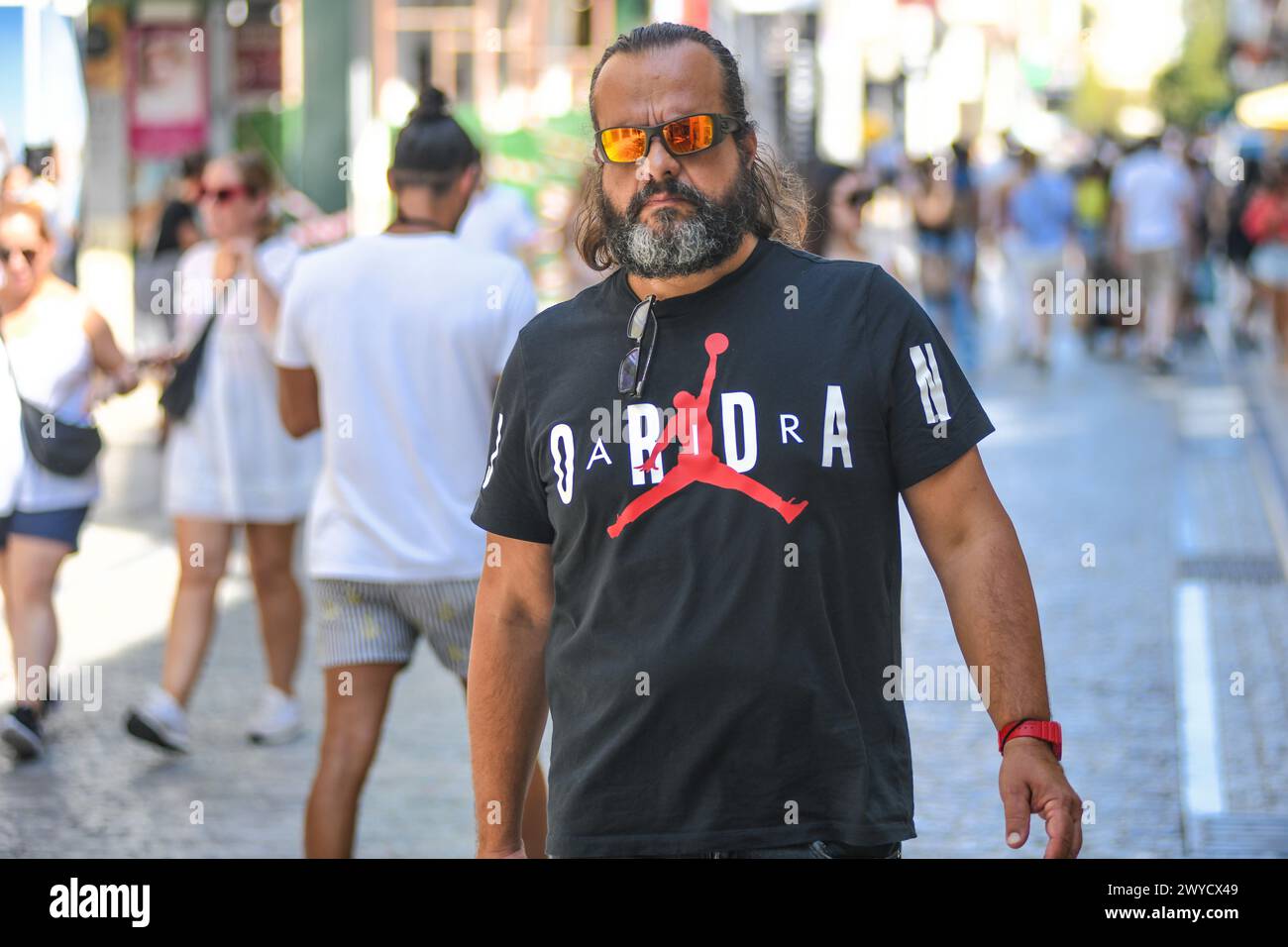 Athens: Greek man on Ermou Street. Greece Stock Photo - Alamy