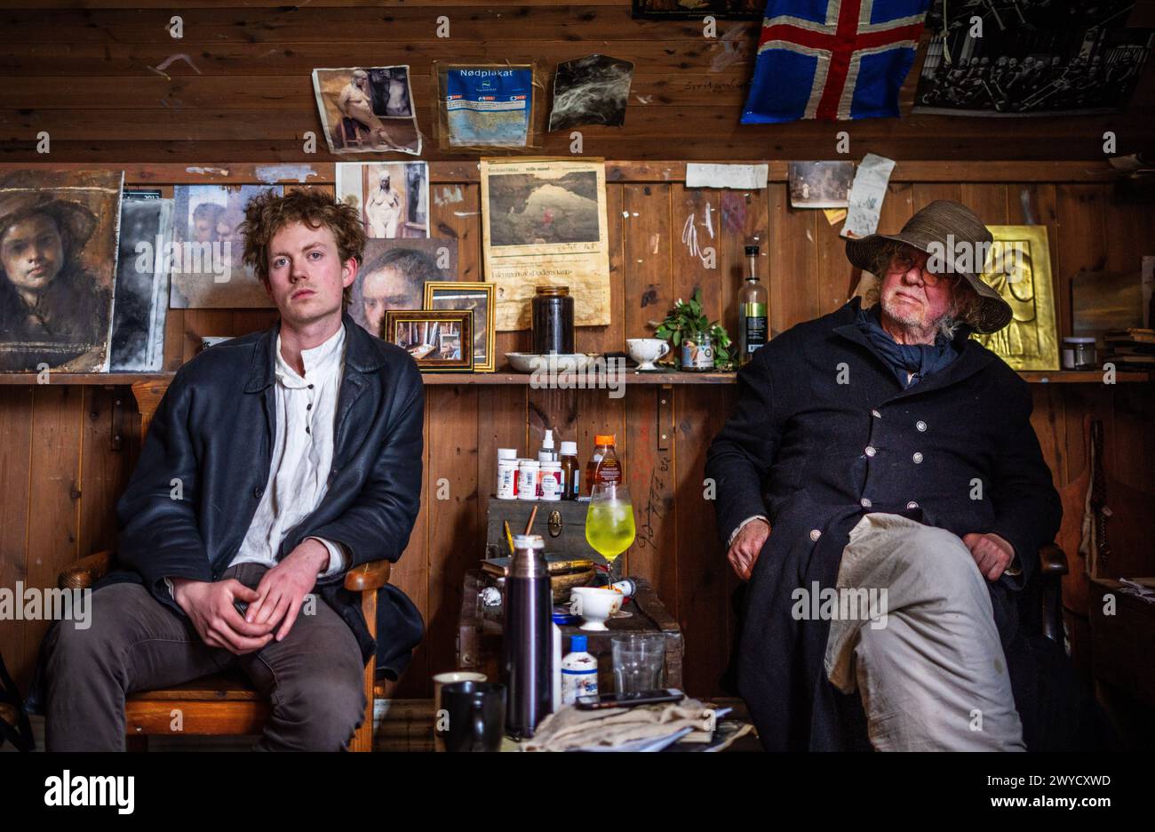 Address 20240405.Øde Nerdrum and his father Odd Nerdrum in their studio ...