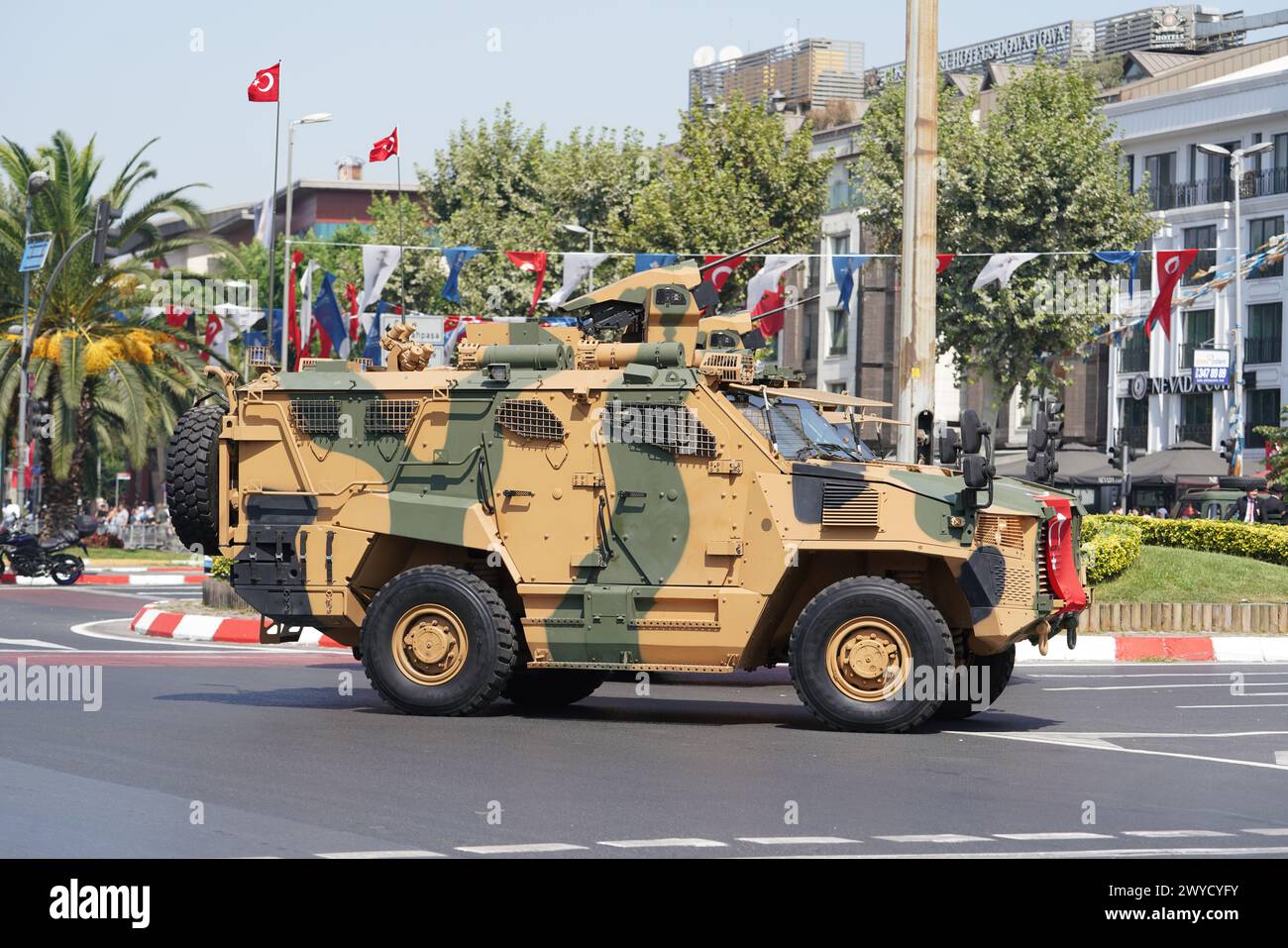 ISTANBUL, TURKIYE - AUGUST 30, 2023: Military vehicles parade during ...