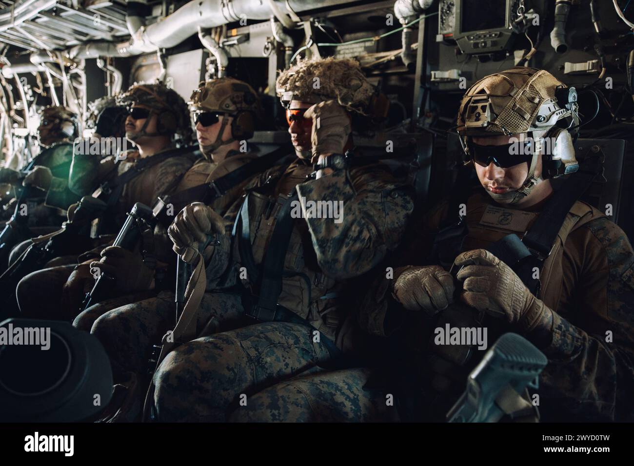 U.S. Marines and Sailors assigned to Bravo Company, Battalion Landing ...