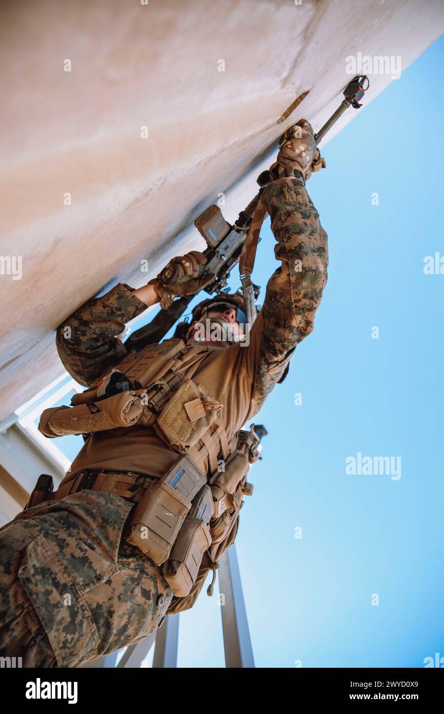 U.S. Marine Corps Cpl. Jacob Kennedy, a combat engineer assigned to ...