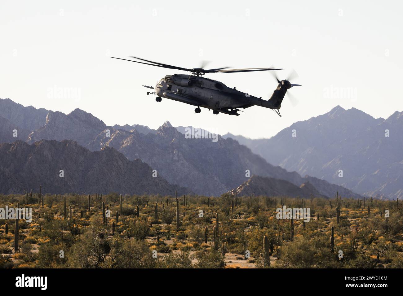 A U.S. Marine Corps CH-53E Super Stallion helicopter assigned to Marine ...