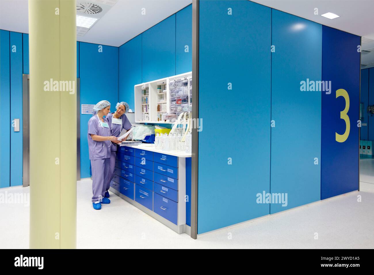 Surgeons, surgical block. Hospital Policlinica Gipuzkoa, San Sebastian ...