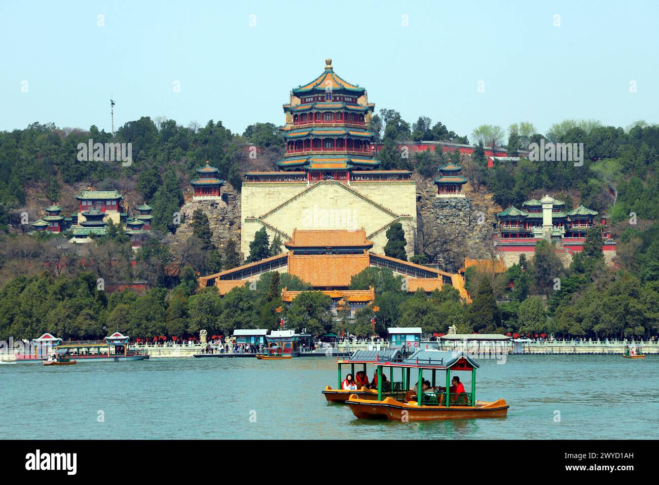 BEIJING, CHINA - APRIL 5, 2024 - Tourists visit the Summer Palace in ...