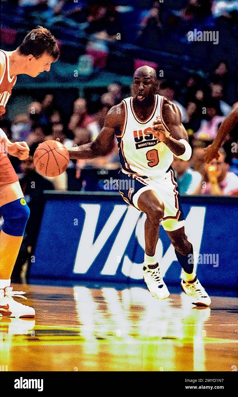 Michael Jordan (USA) competing at the 1992 Tournament of the Americas ...
