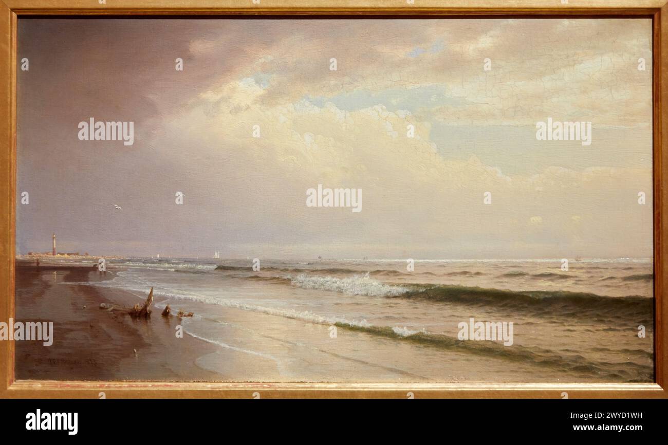 "Seascape with Distant Lighthouse, Atlantic City, New Jersey", 1873 ...