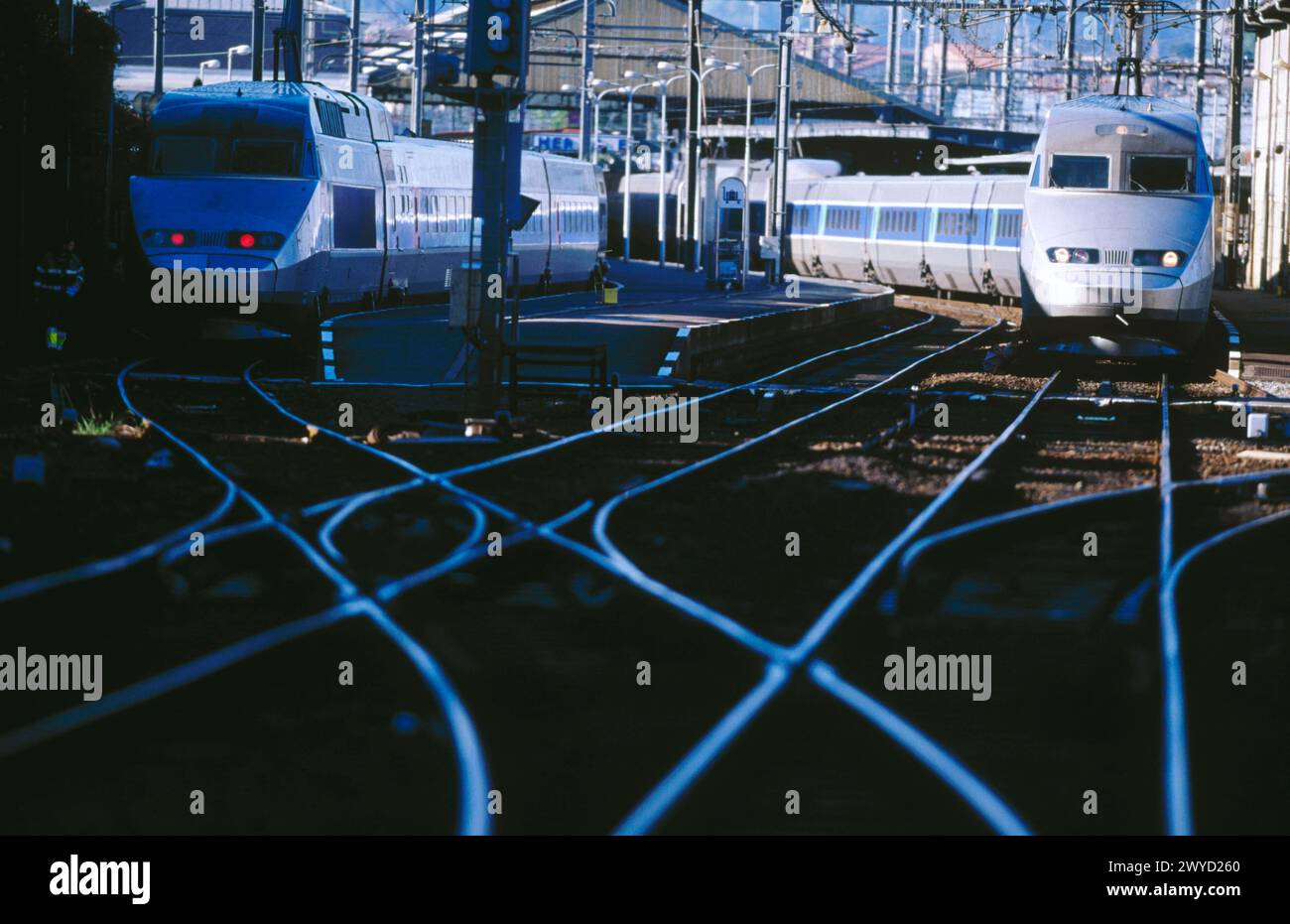 TGV (High-Speed train). Hendaye. France Stock Photo - Alamy