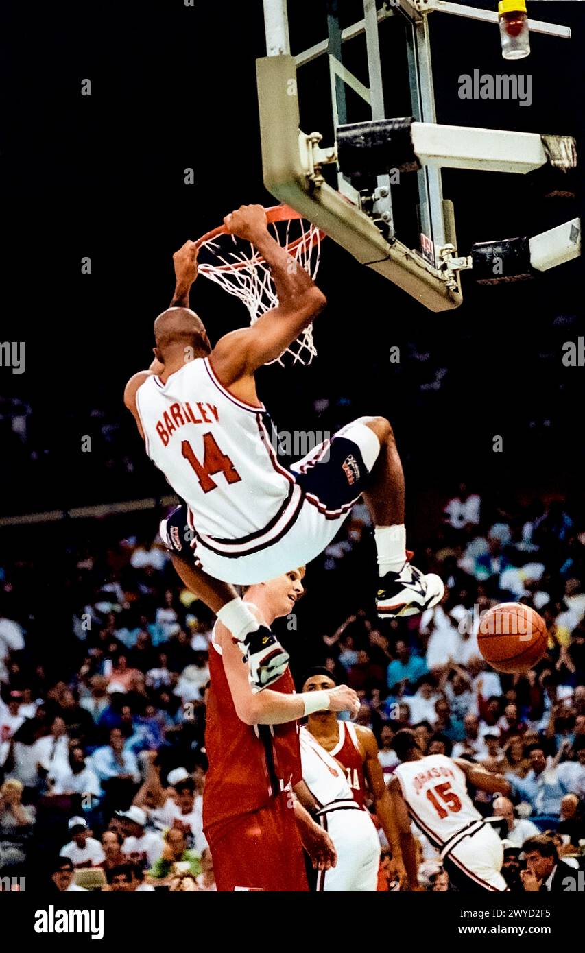 Charles Barkley (USA) competing at the 1992 Tournament of the Americas ...