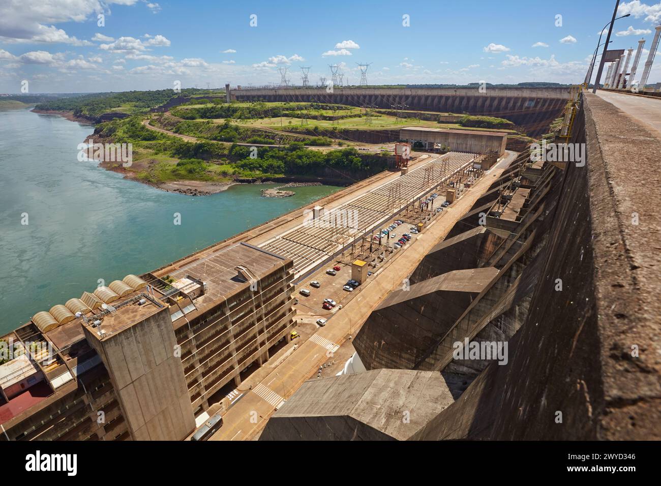 Itaipu Binacional Hydroelectric Power Plant. Generator of renewable ...