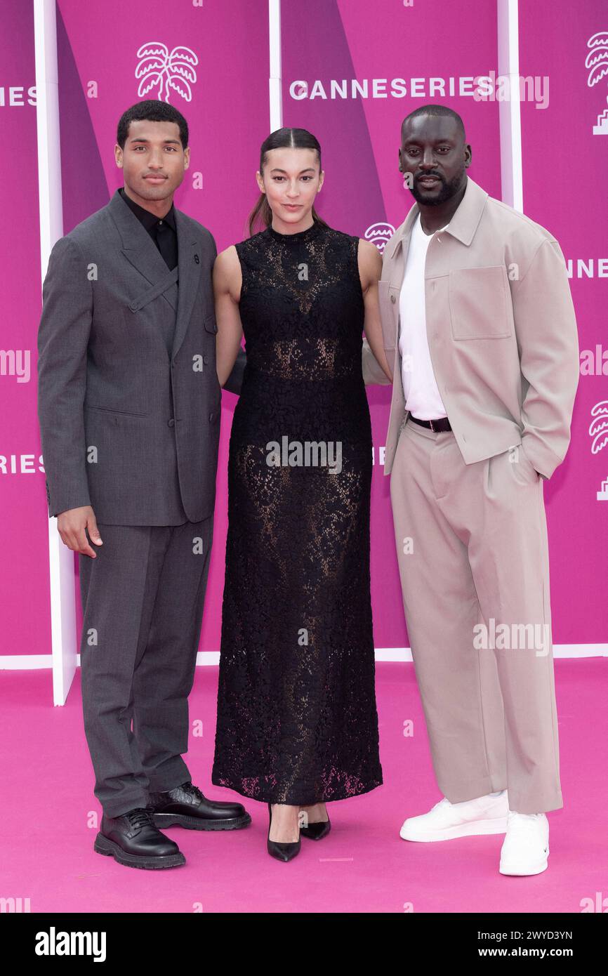 Cannes, France. 23rd Mar, 2024. Erwan Konate, Sara Balzer and Ladji ...