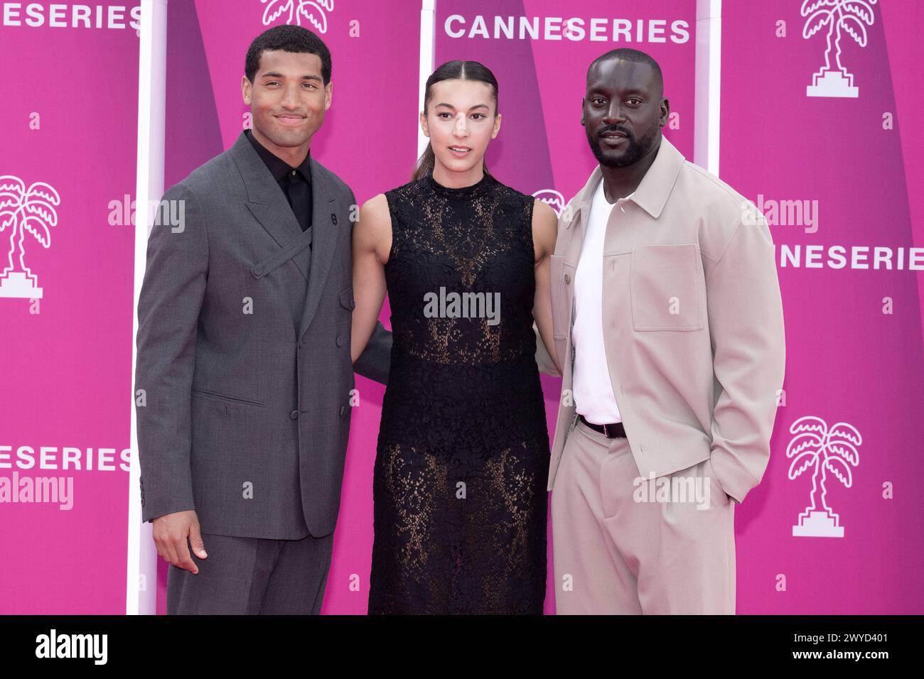 Cannes, France. 23rd Mar, 2024. Erwan Konate, Sara Balzer and Ladji ...