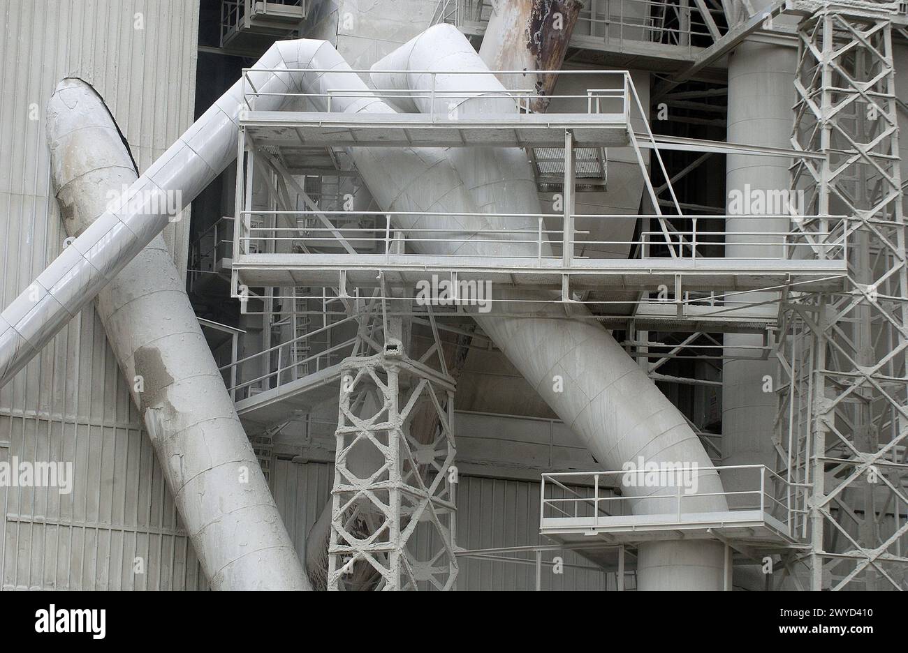 Tubes of cement factory hi-res stock photography and images - Alamy