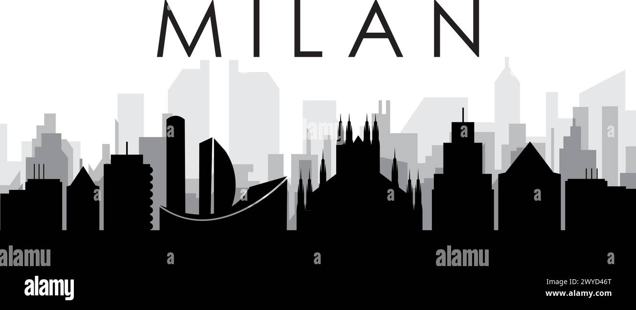 Outline milan italy city Stock Vector Images - Alamy