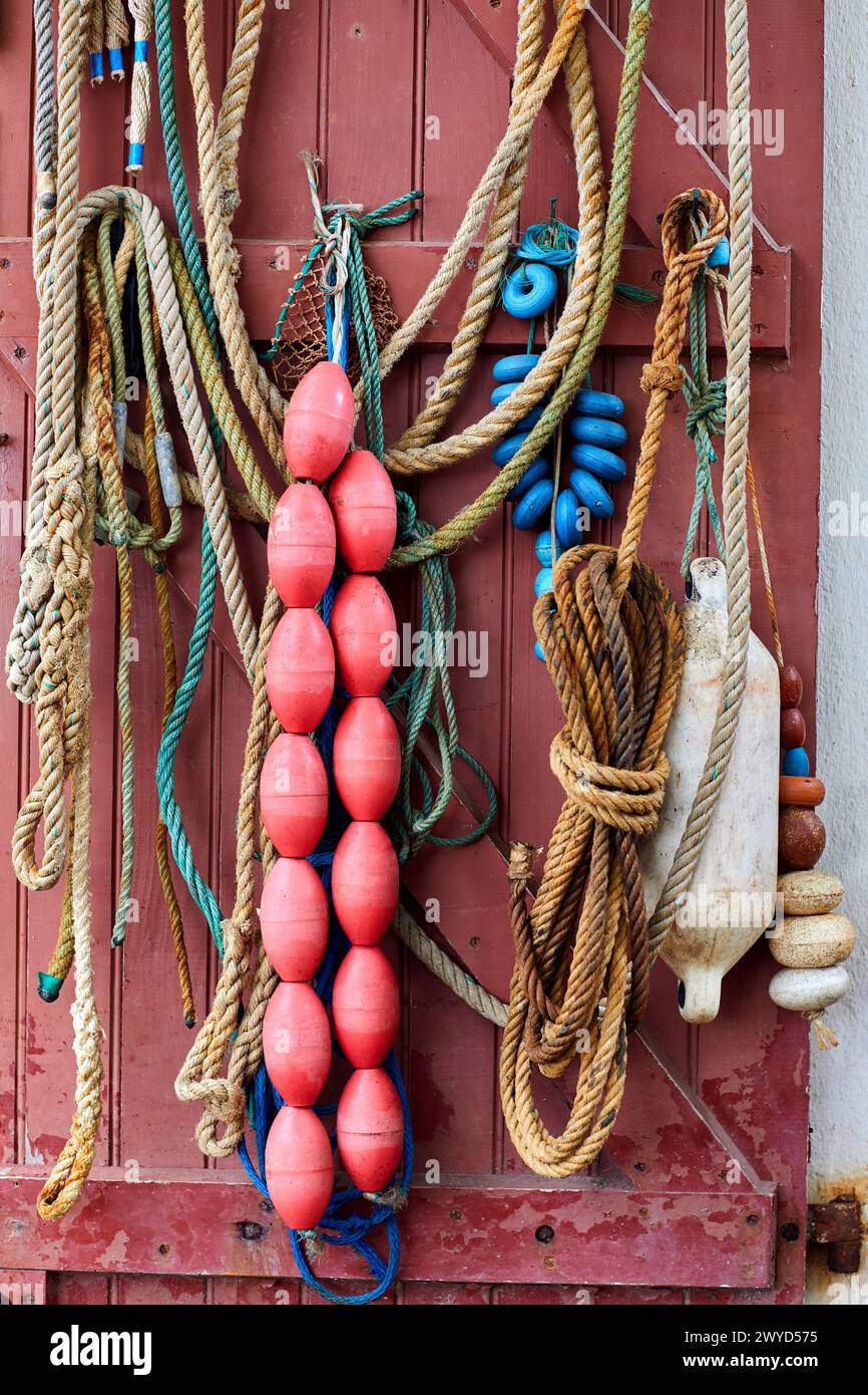 Fishing tackle, Port des Pêcheurs, Le Port Vieux, Biarritz, Basque ...