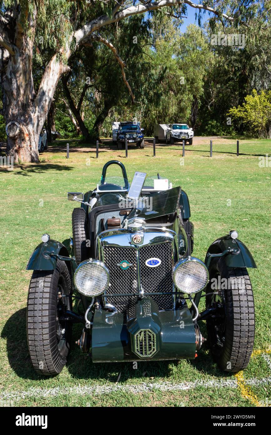 Front view of a vintage racing MG car Stock Photo - Alamy