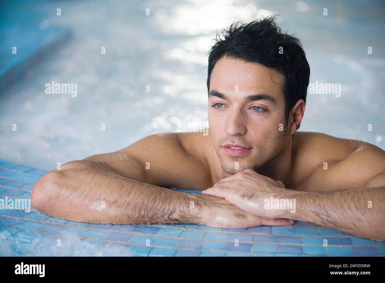 Therapeutic seawater pool (33ºC) with hydrojet, underwater massage jets ...