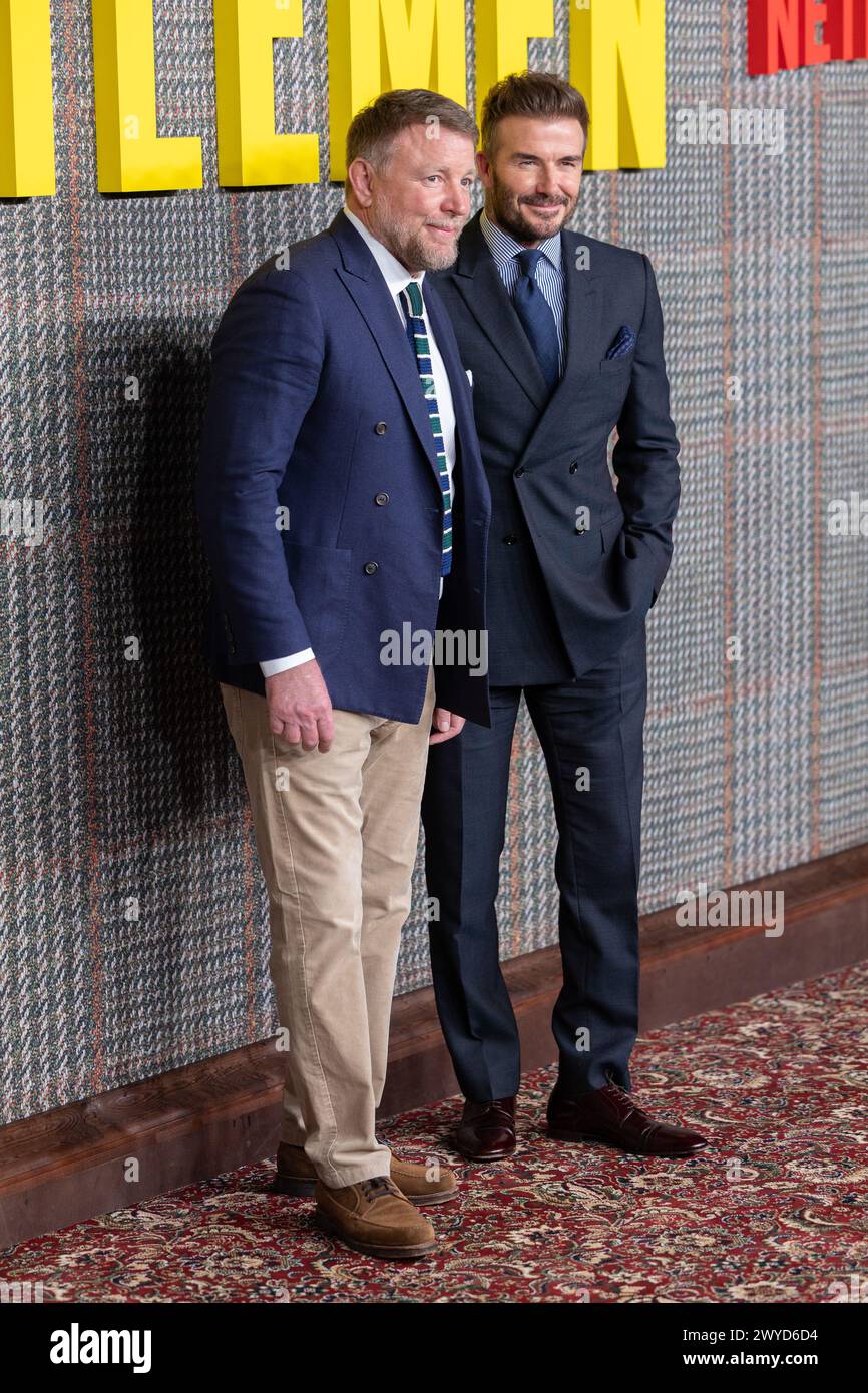 Celebs attend the red carpet for The Gentlemen premiere Featuring: Guy ...