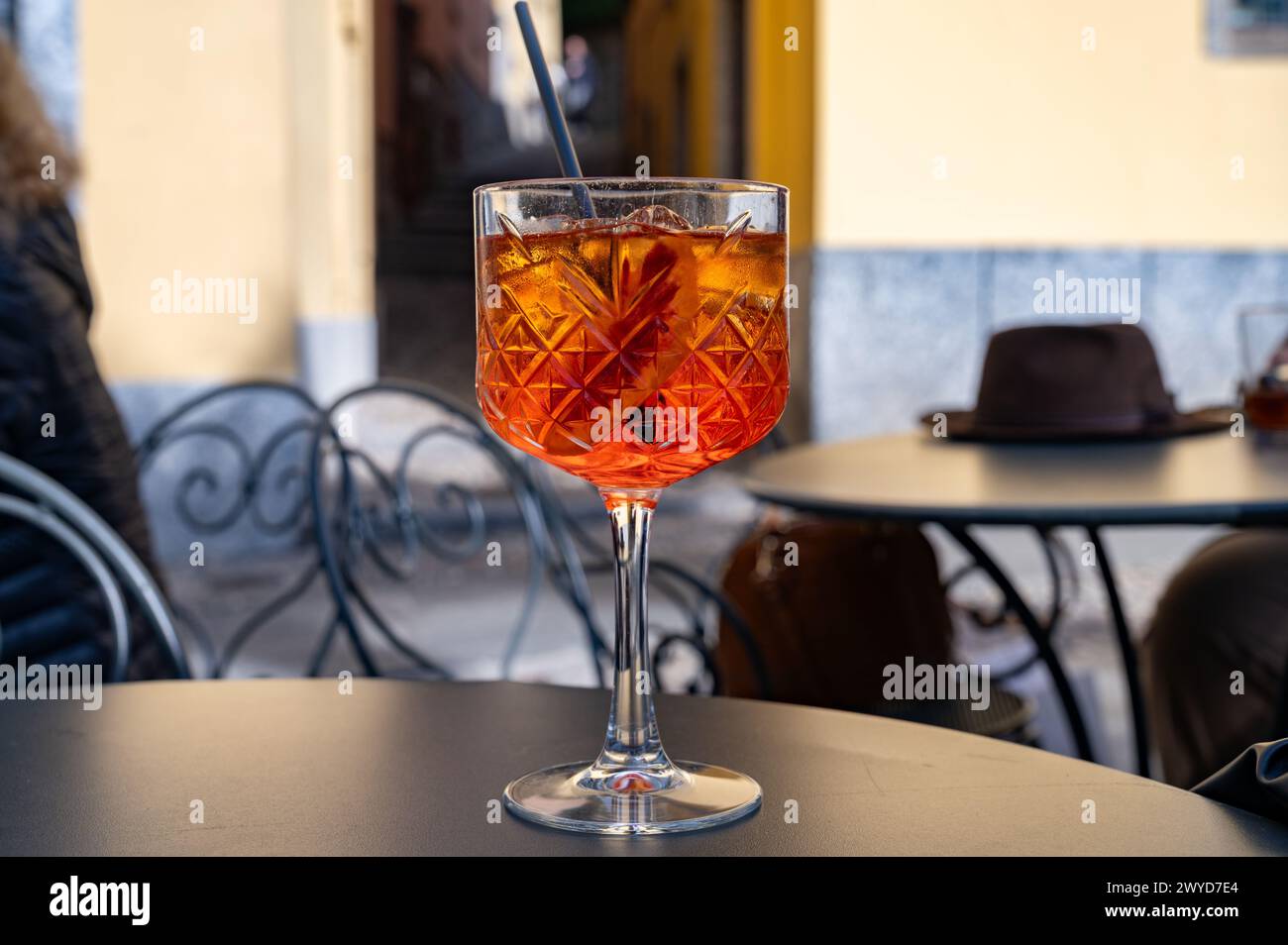 Aperol Spritz orange bitter long drink cocktail made with liqueur ...