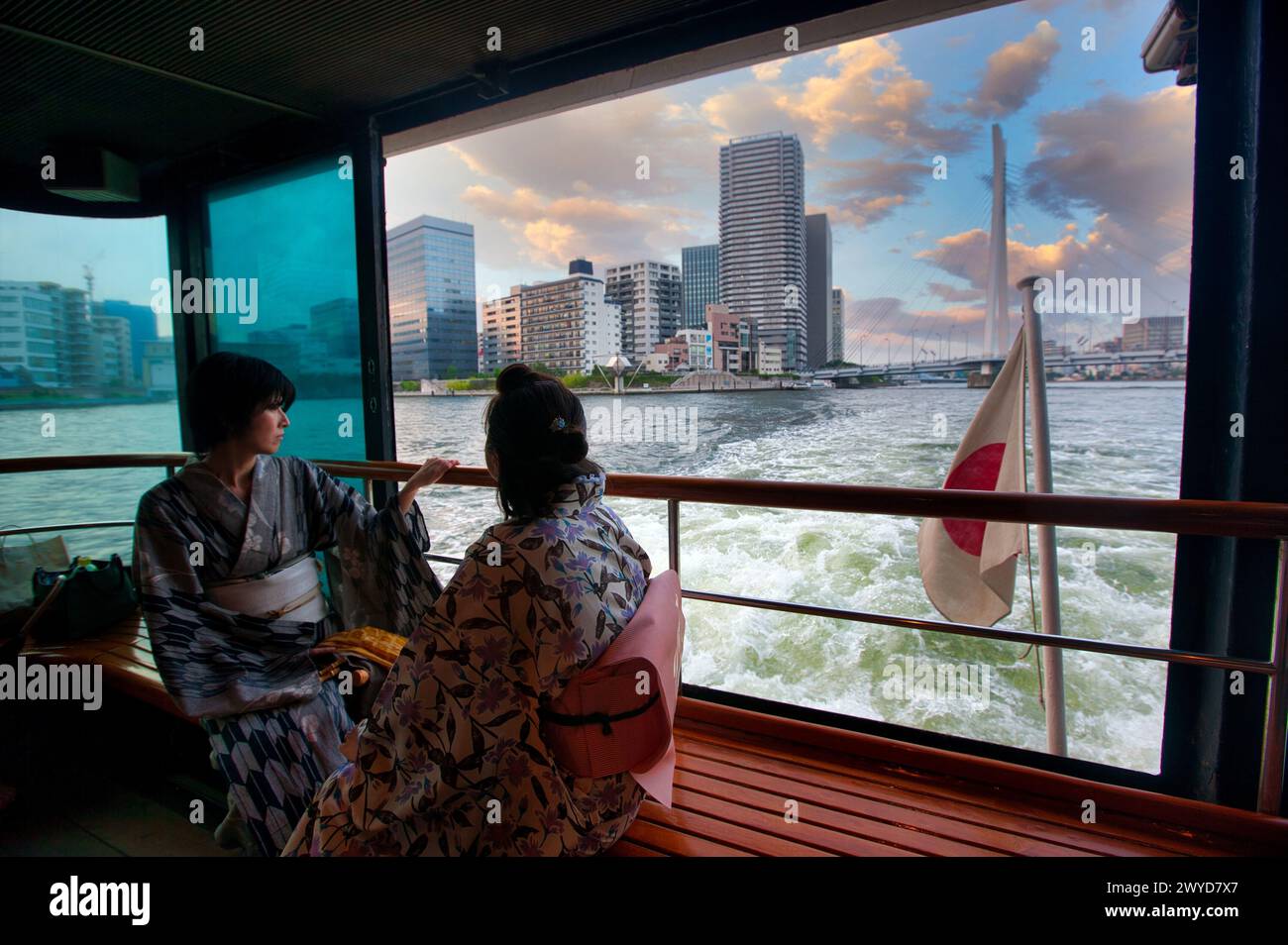 Cho-ohashi Bridge, Sumida River, Tokyo Cruise, Tokyo, Japan Stock Photo ...