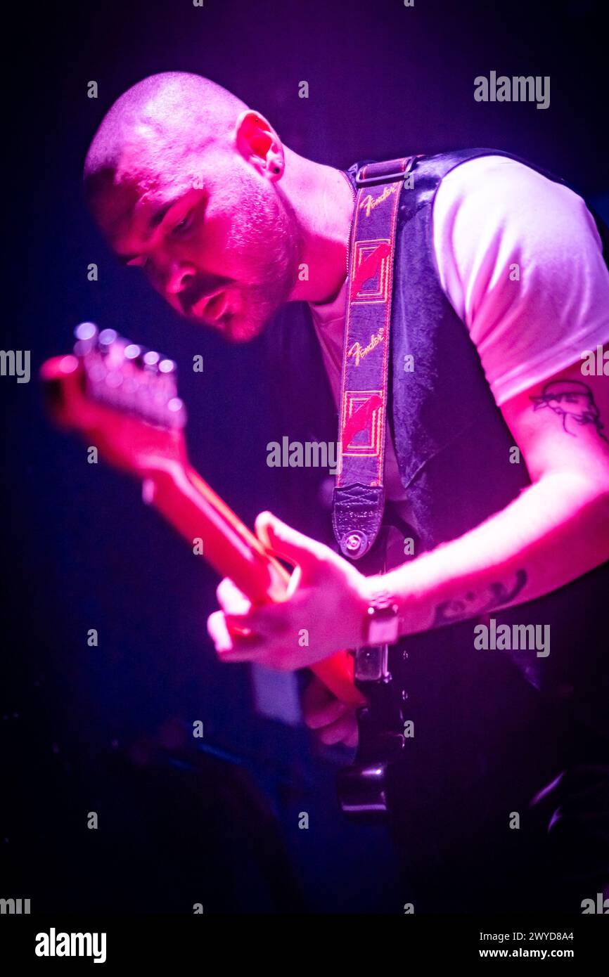 Edinburgh, Scotland. Fri 5 April 2024. Welsh band Adwaith onstage at ...