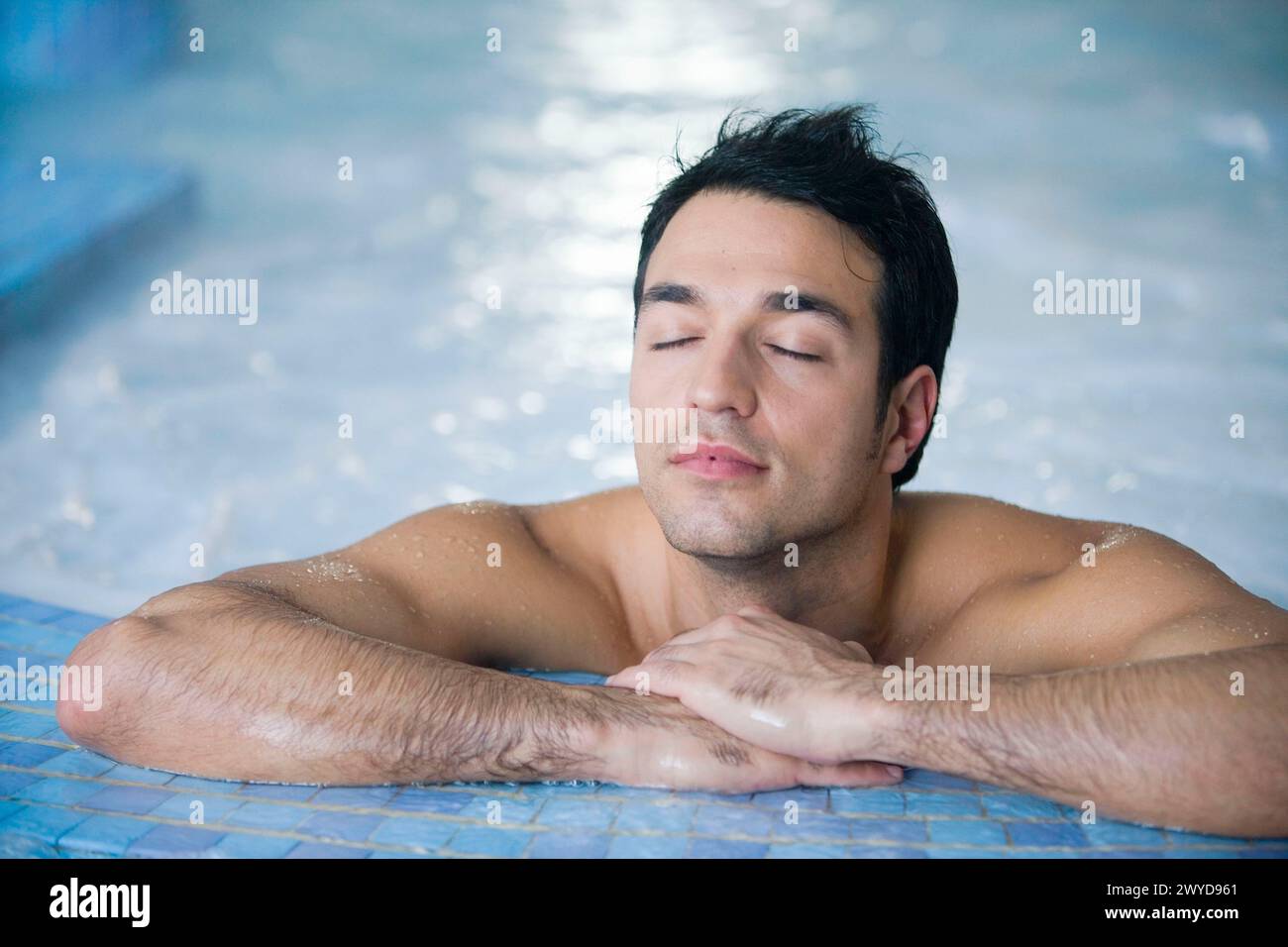 Therapeutic seawater pool (33ºC) with hydrojet, underwater massage jets ...