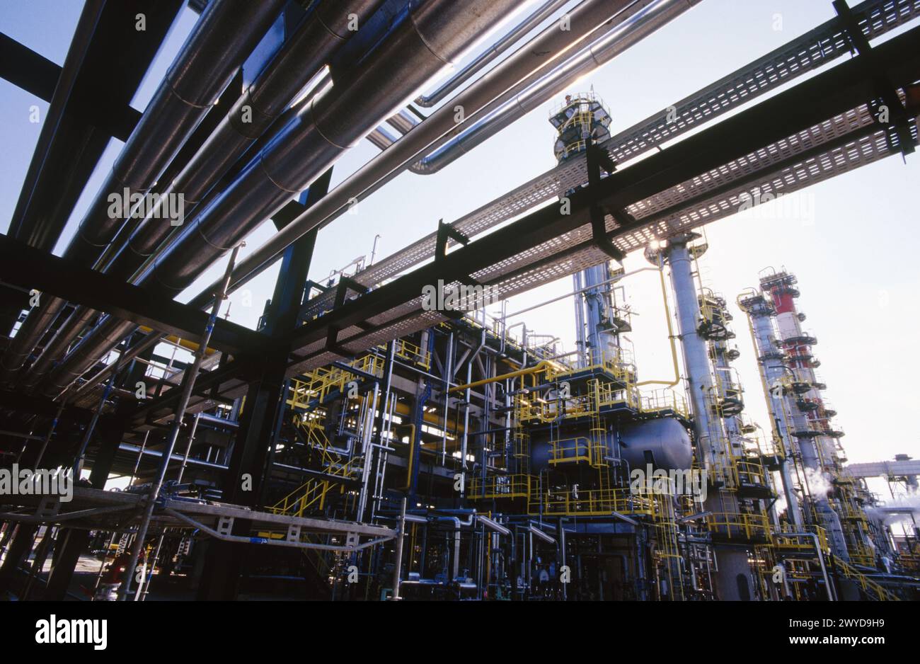 Hydrocracker. Repsol-YPF oil refinery. Tarragona province. Spain Stock ...