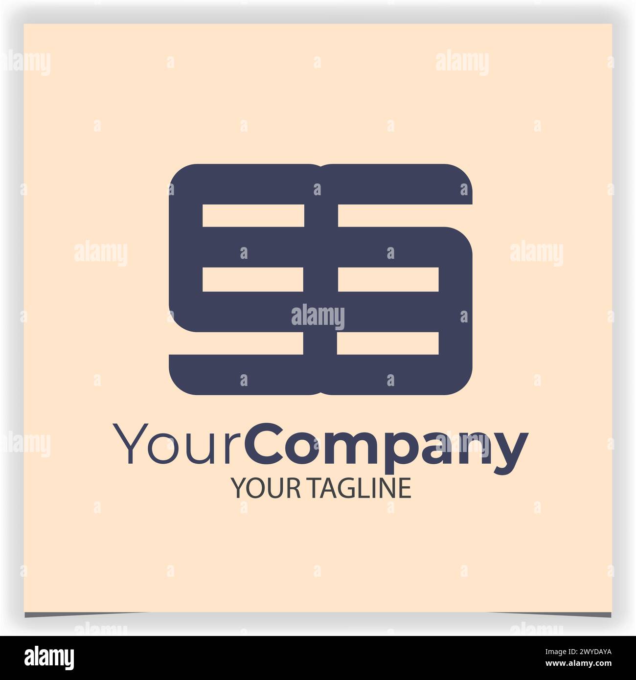 Vector logo made with abstract outlined shape design template Stock ...