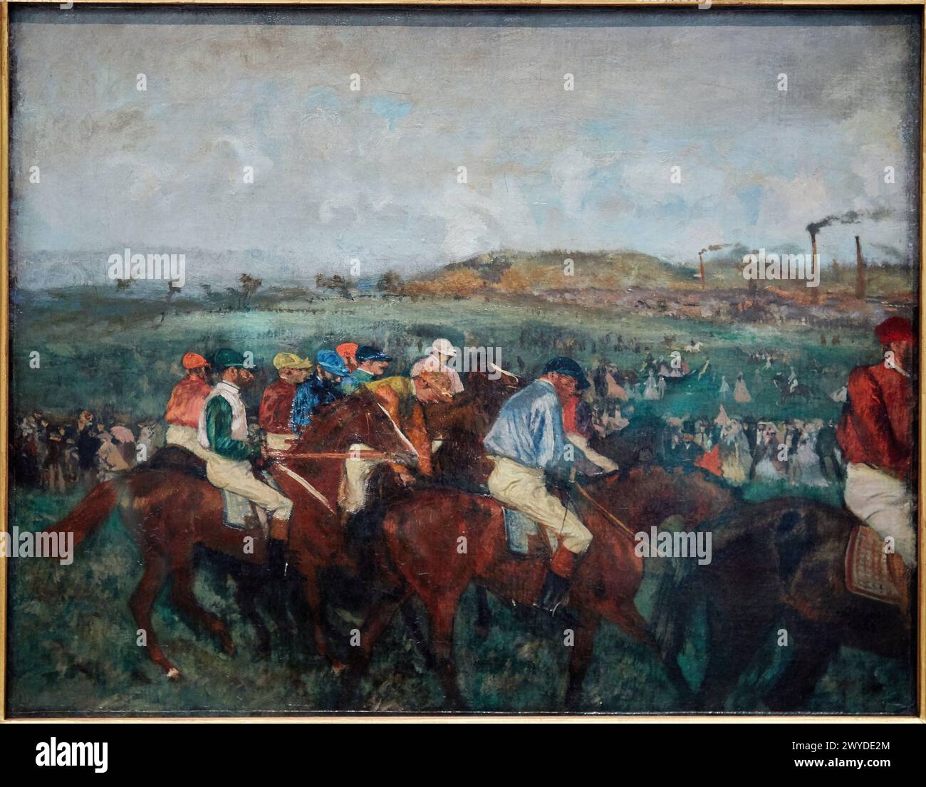 "Course de gentlemen. Avant de départ", 1862, repris en 1882, Edgar ...