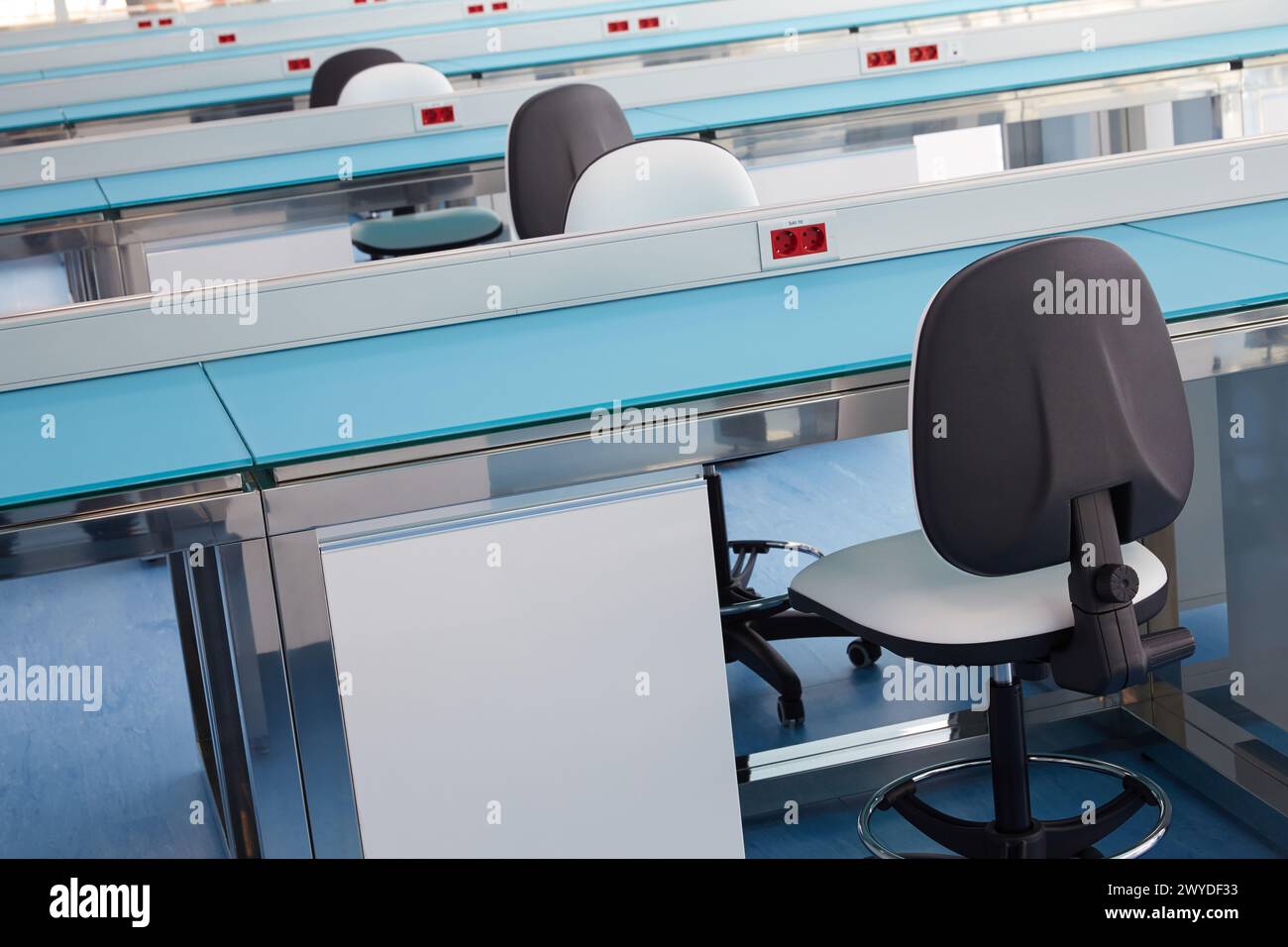 Bio pharmaceutical laboratory. Empty chemical laboratory. Barcelona ...