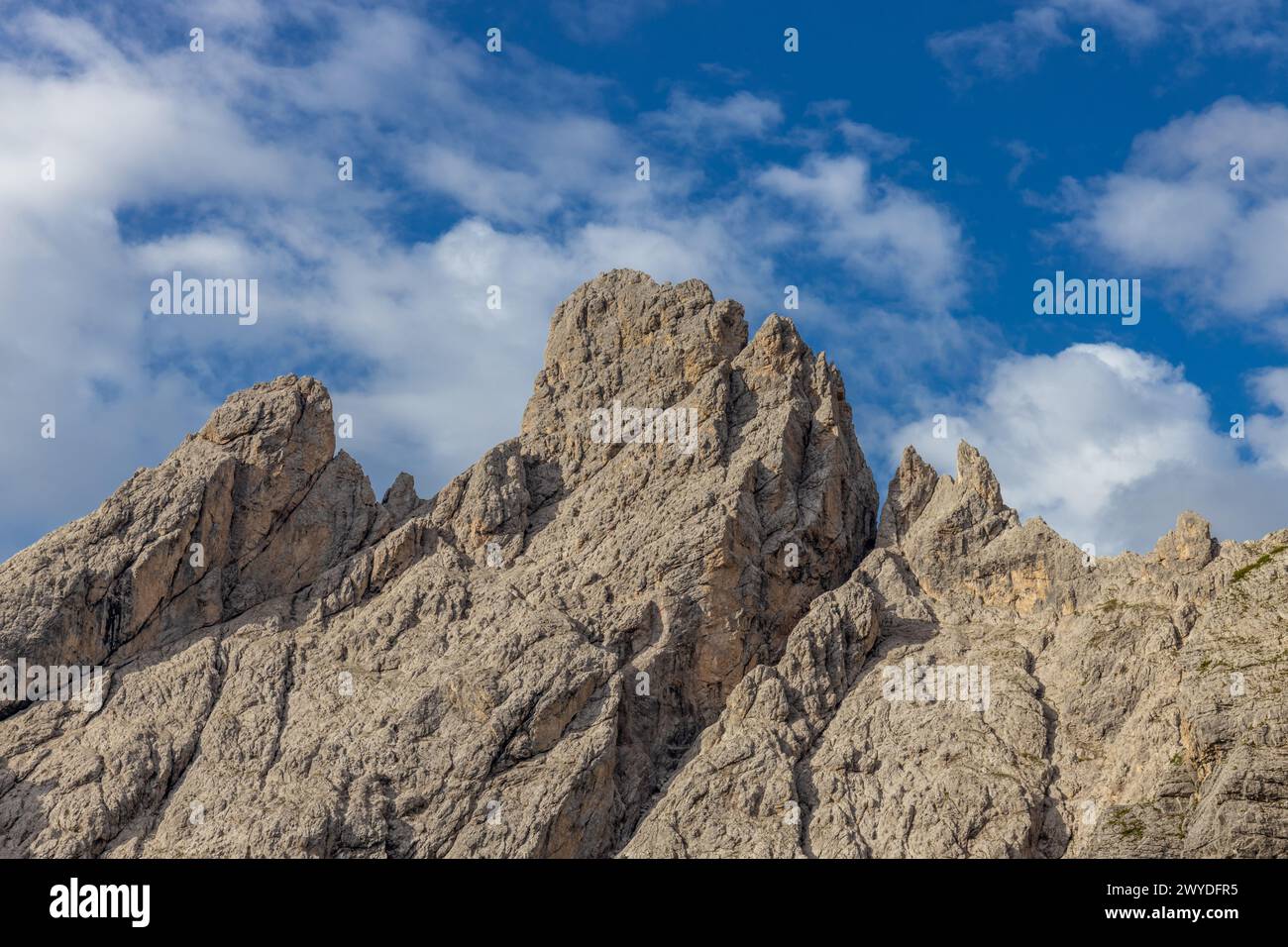Dolomites mountains rocky peaks scenic landscape. Alpine summits in the ...