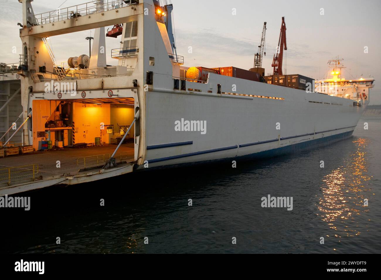Ship, Port of Bilbao, Santurce, Bizkaia, Basque Country, Spain Stock ...