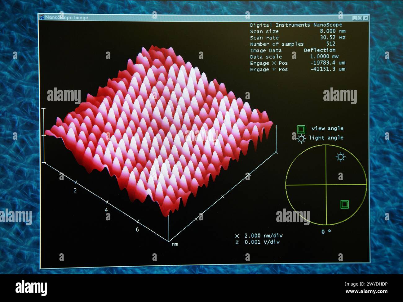 Atomic force microscope, AFM, Atomic image of mica sheet, Research on ...