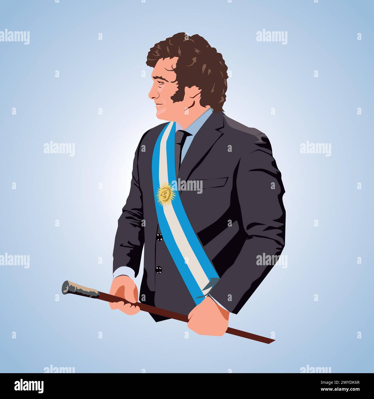 Javier milei portrait Stock Vector Images - Alamy