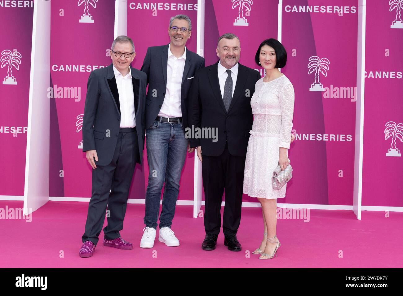 Cannes, France. 23rd Mar, 2024. Managing Director of Canneseries, Benoit Louvet, Jean-Marc ...