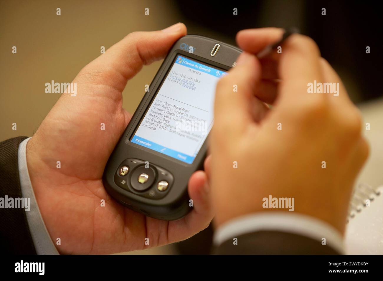Businessman using pda computer hi-res stock photography and images - Alamy