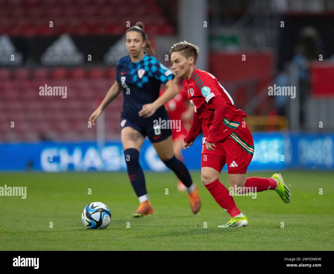 Stok Cae Ras Stadium, UK. 5th Apr, 2024. Jessica Fishlock (10 ...