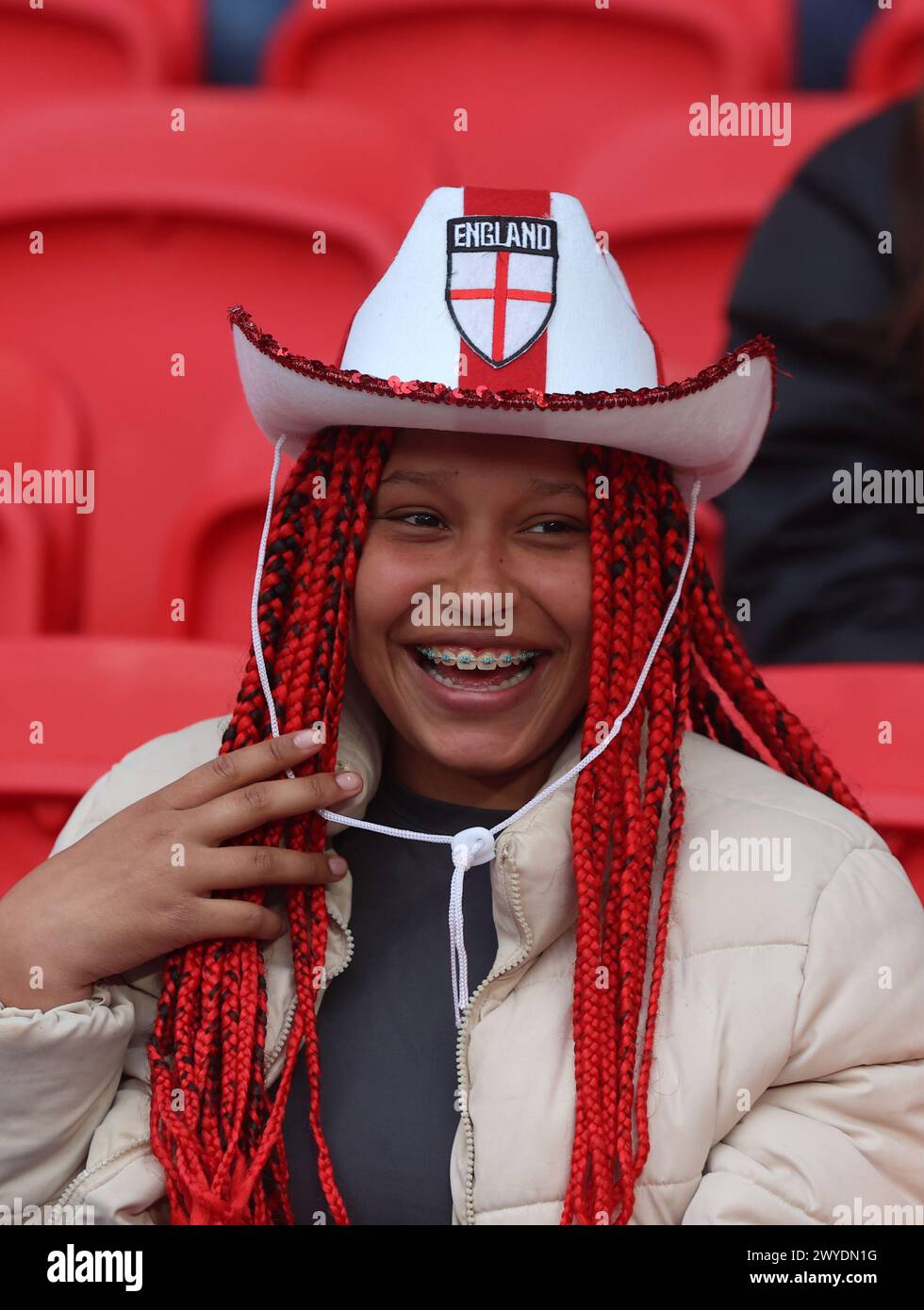 London, UK. 05th Apr, 2024. England Fans during Women's European ...