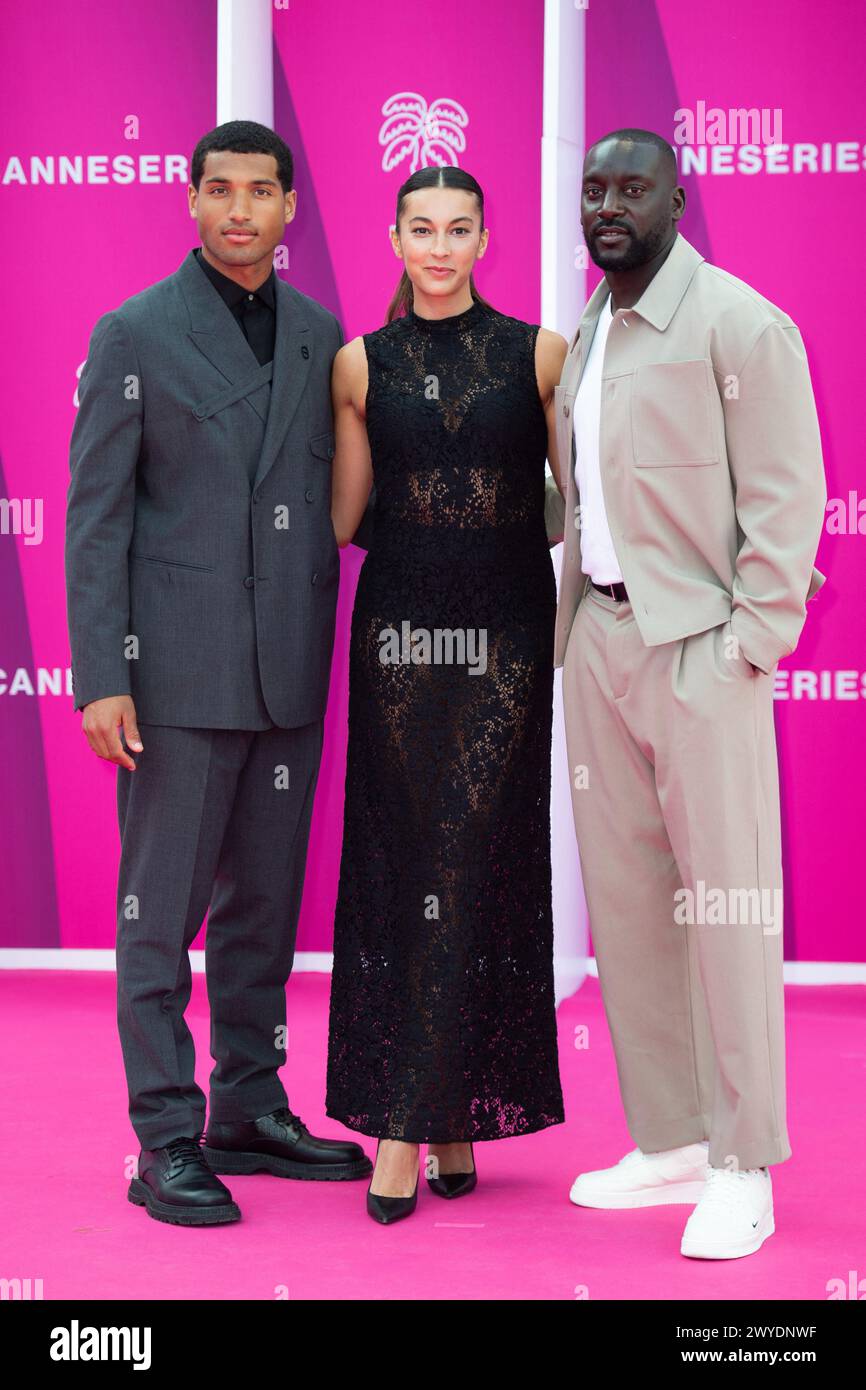 Cannes, France. 05th Apr, 2024. Erwan Konate, Sara Balzer and Ladji ...