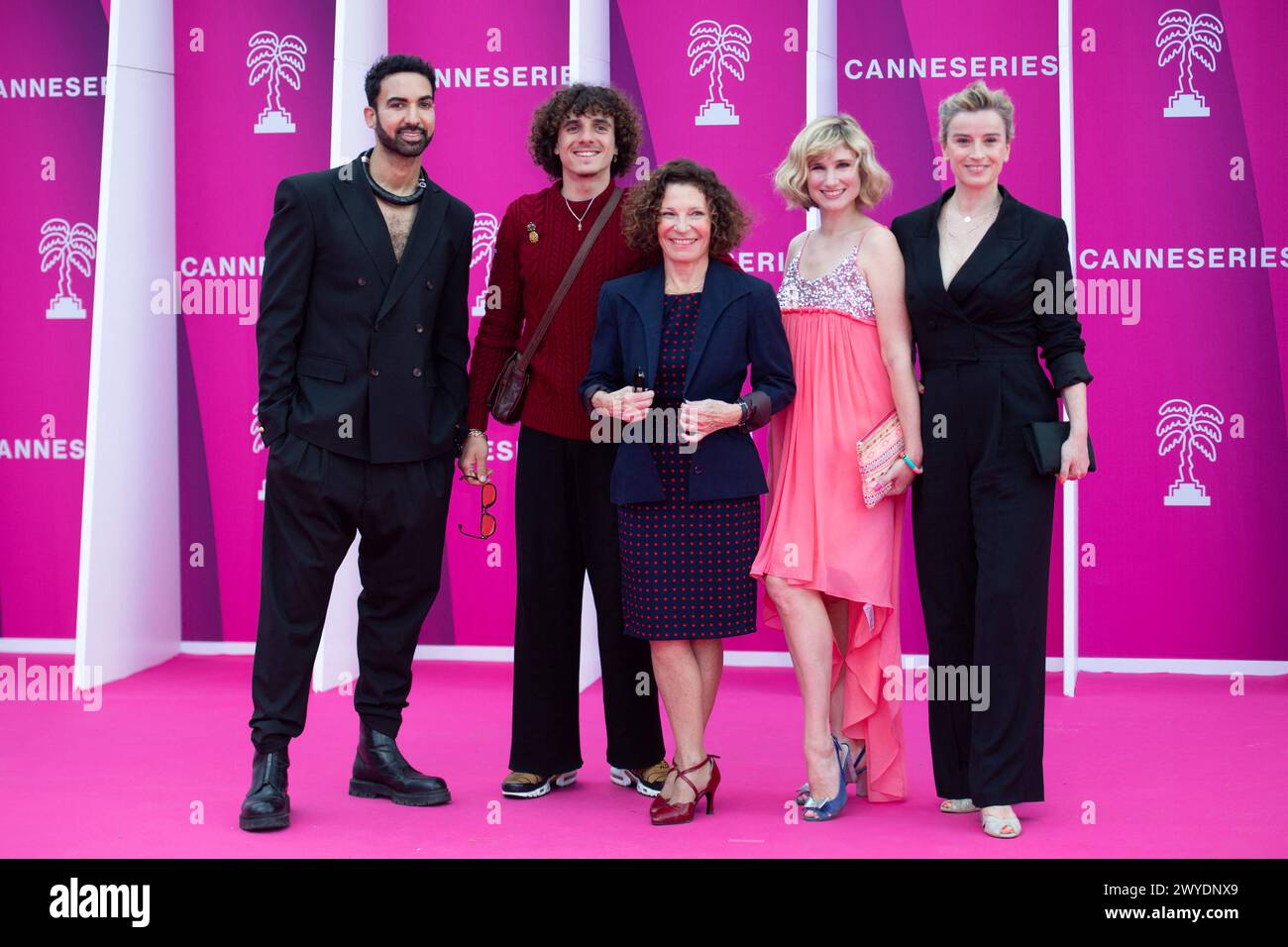 Cannes, France. 05th Apr, 2024. Joakim Latzko, Tim Rousseau, Sylvie ...