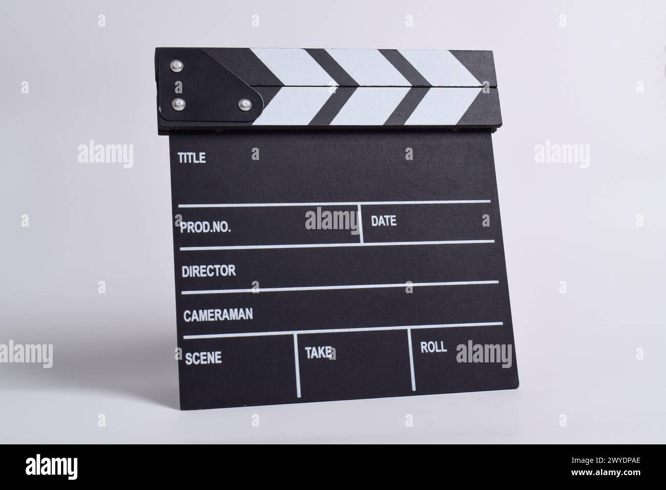 Clapper board isolated on white background Stock Photo - Alamy