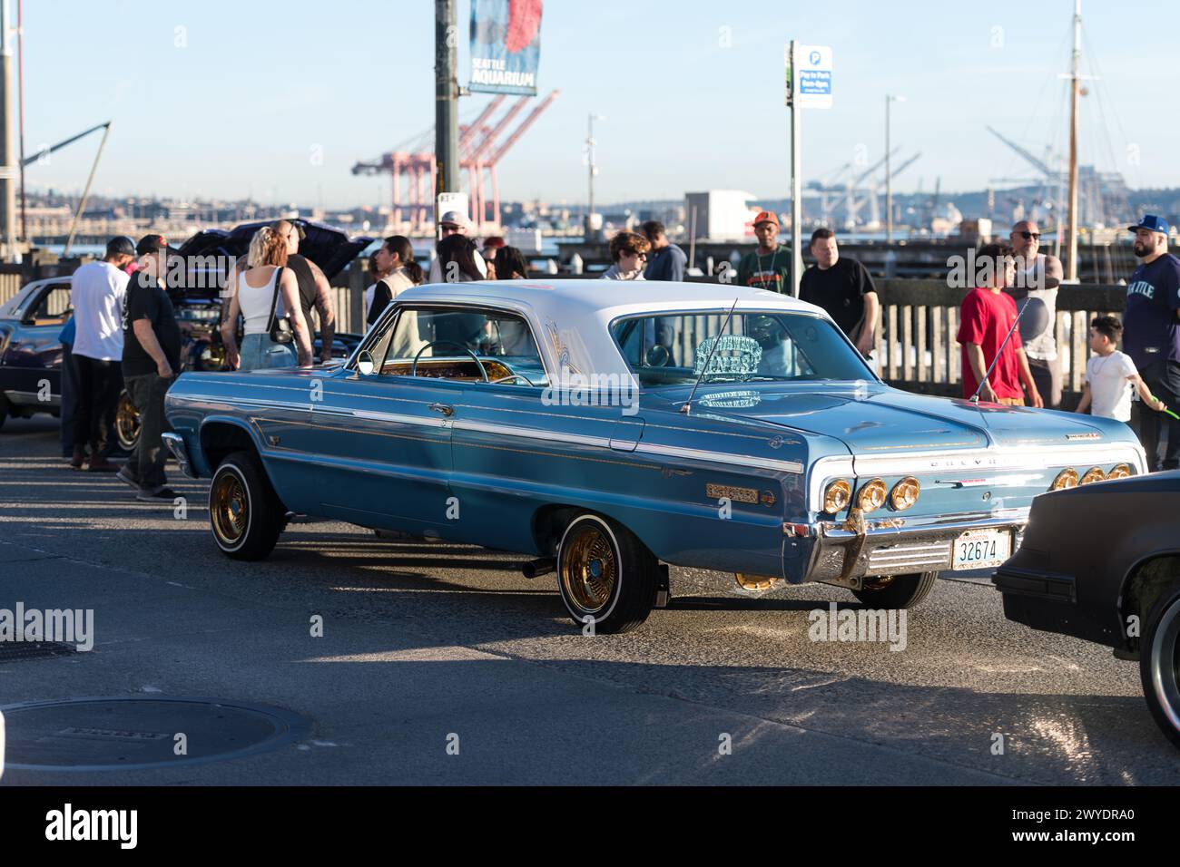 Seattle, USA. 16 Mar, 2024. Lowriders car group meet up on the ...