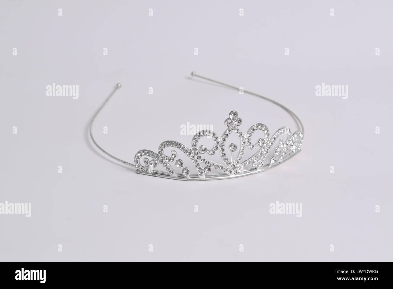 Silver princess crown isolated on white background Stock Photo - Alamy