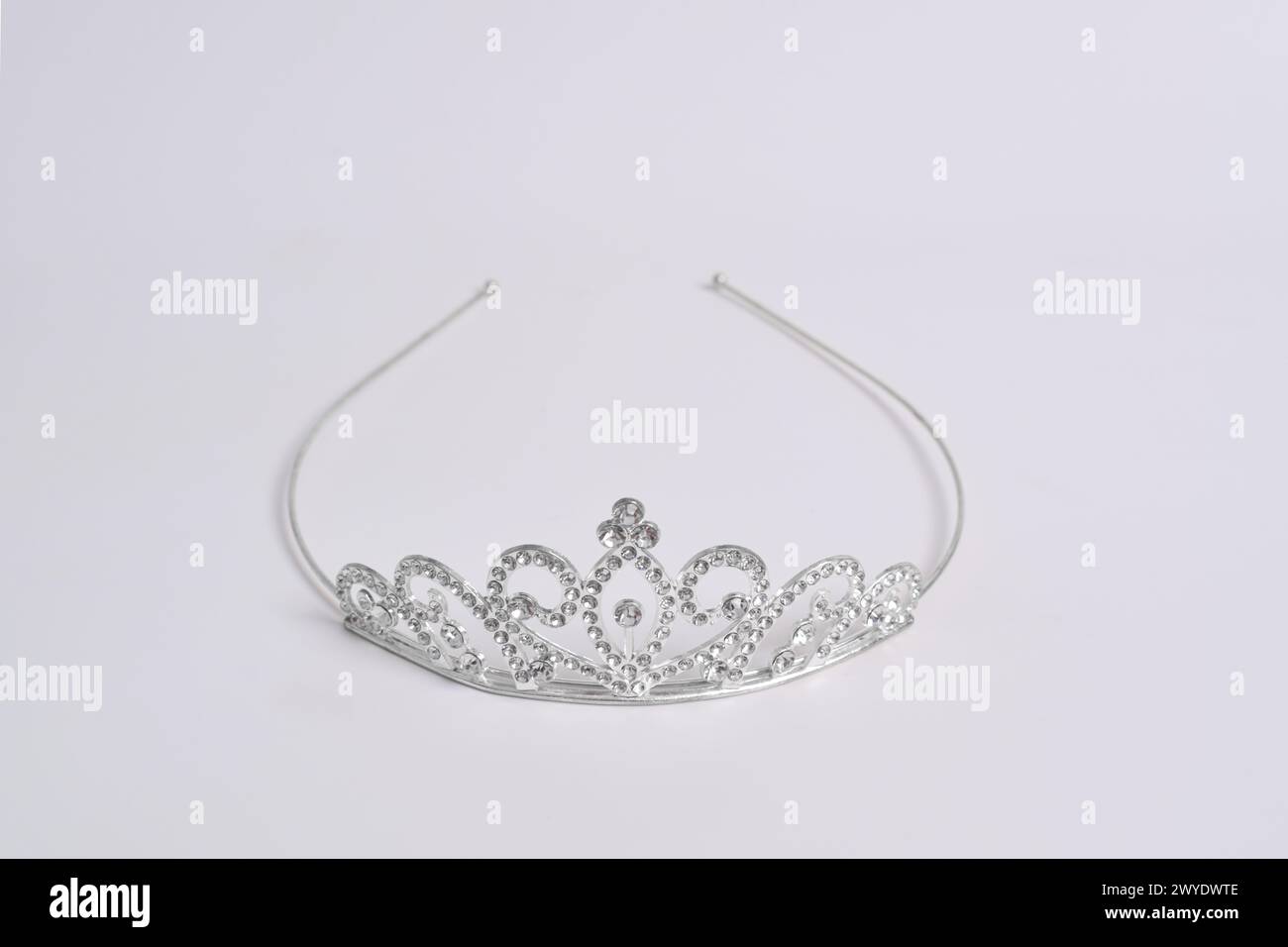 Silver princess crown isolated on white background Stock Photo - Alamy
