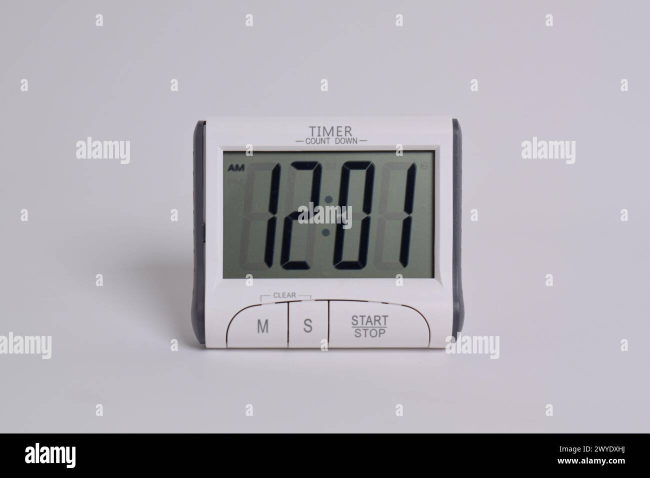 Digital kitchen timer on white background. Mini Digital counter timer ...