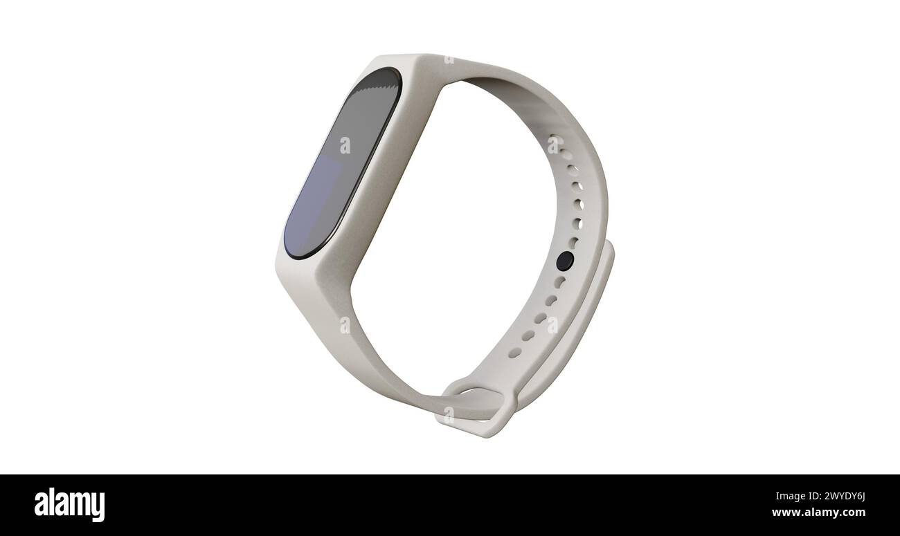 3d render of smart band, fitness watch, sport bracelet, or fitness ...