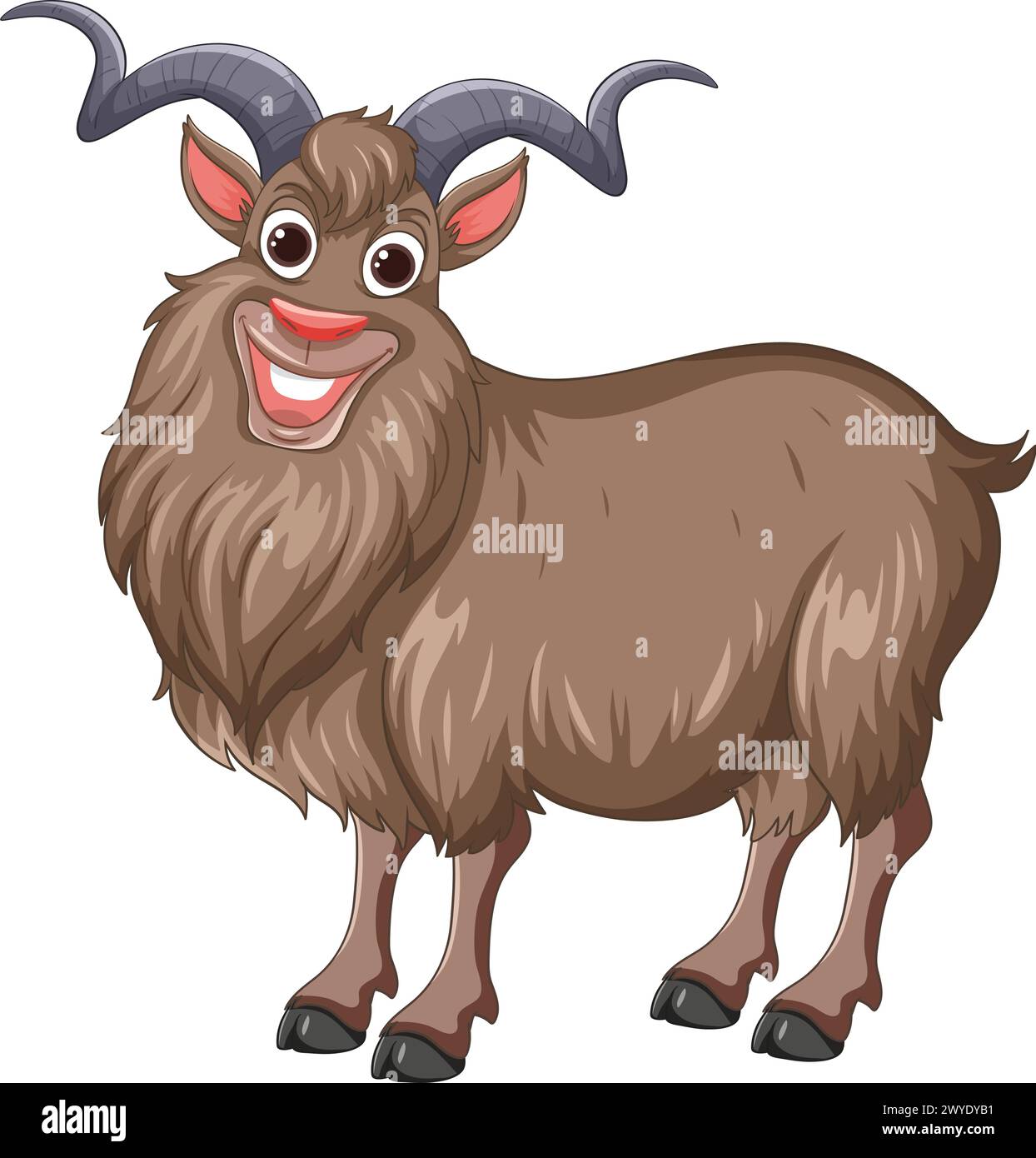 Vector graphic of a happy, smiling goat Stock Vector Image & Art - Alamy