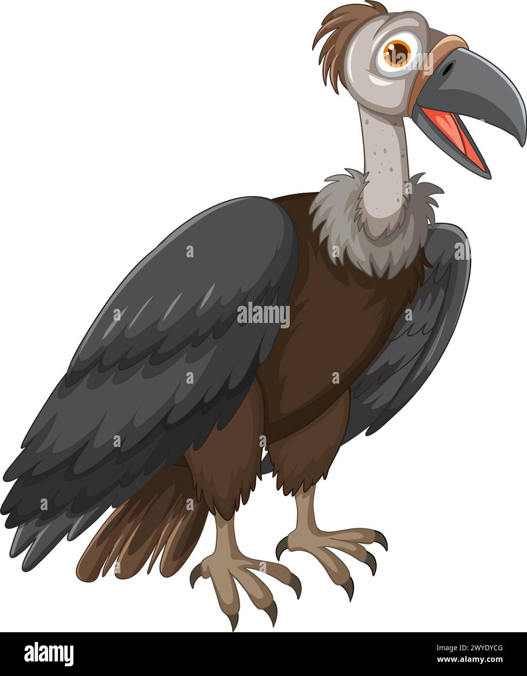 Colorful vector illustration of a cartoon vulture Stock Vector Image ...