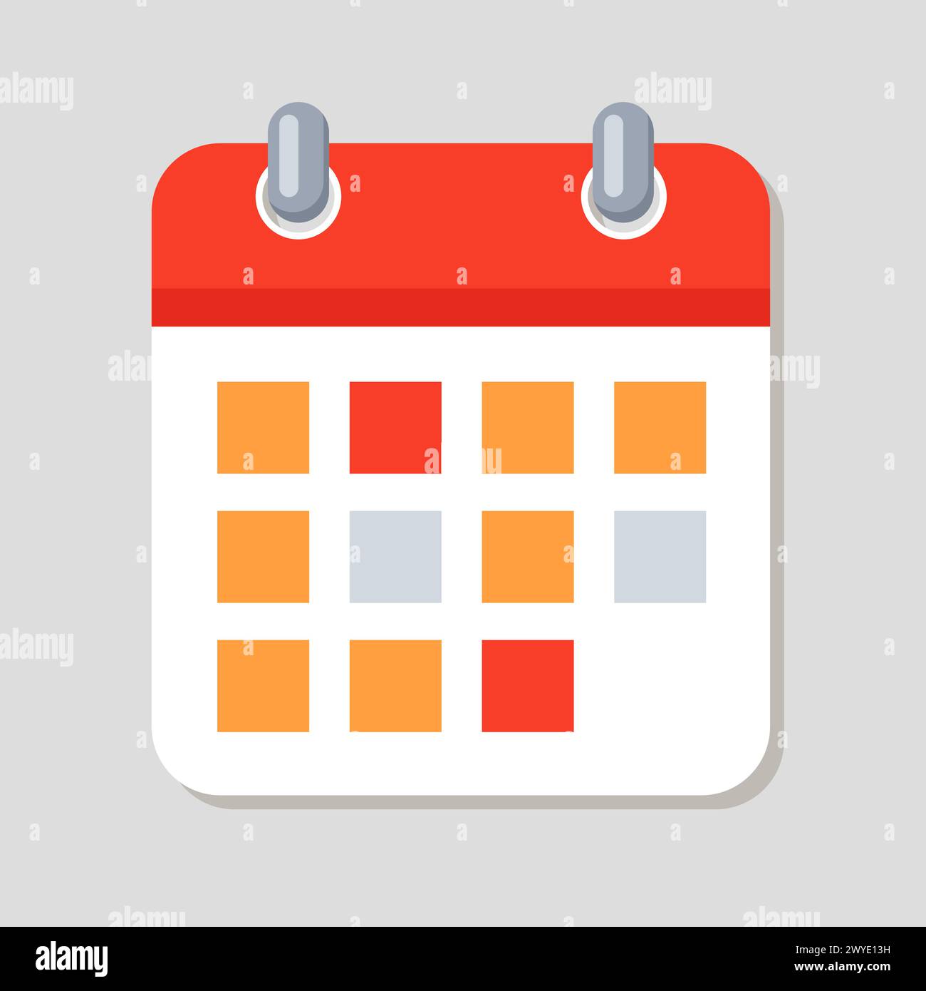 Illustration of calendar flat design isolated icon Stock Vector Image ...