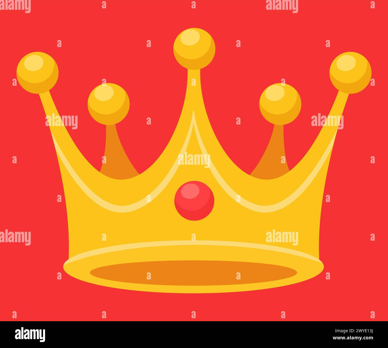 Crown flat design hi-res stock photography and images - Alamy