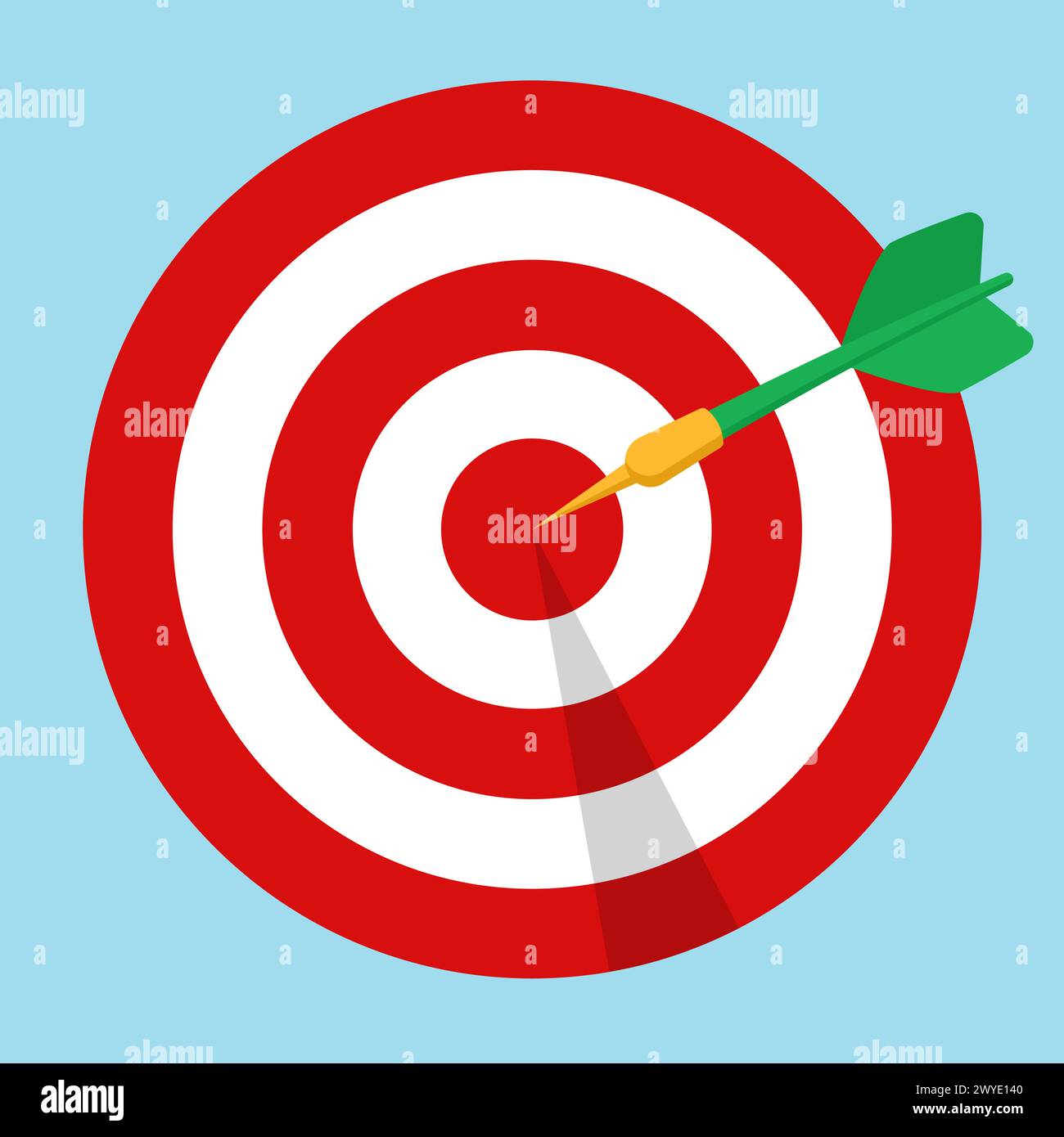 Illustration of target with dart flat design Stock Vector Image & Art ...